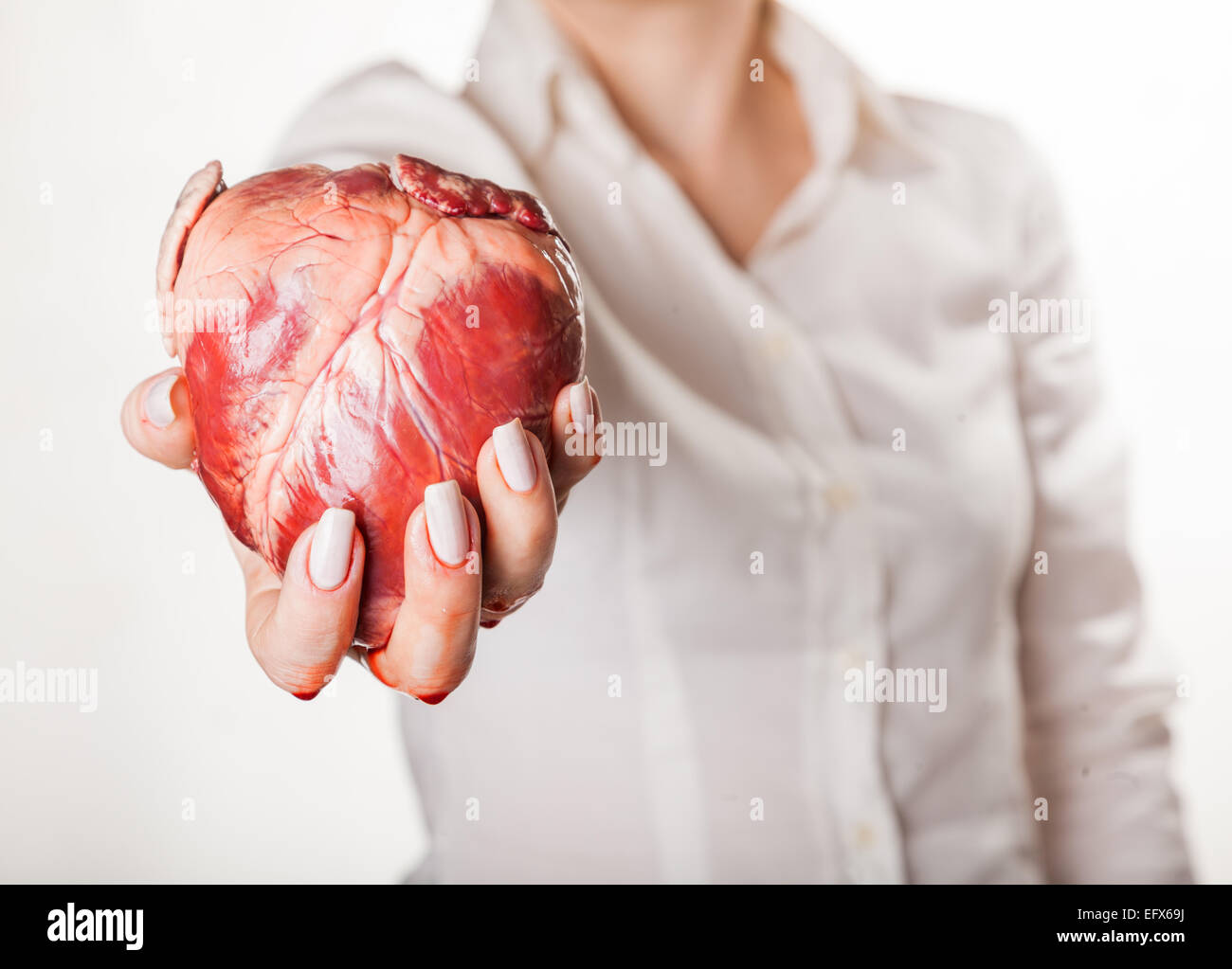 with an open heart, isolated white background Stock Photo - Alamy