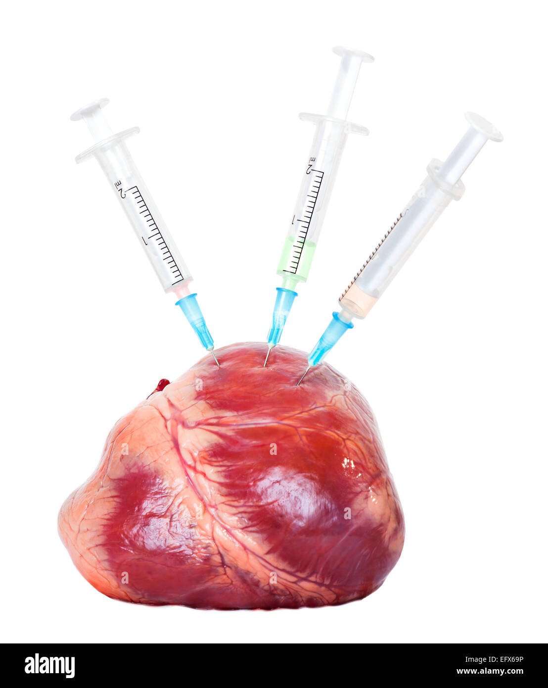 heart with syringe isolated on white background Stock Photo - Alamy