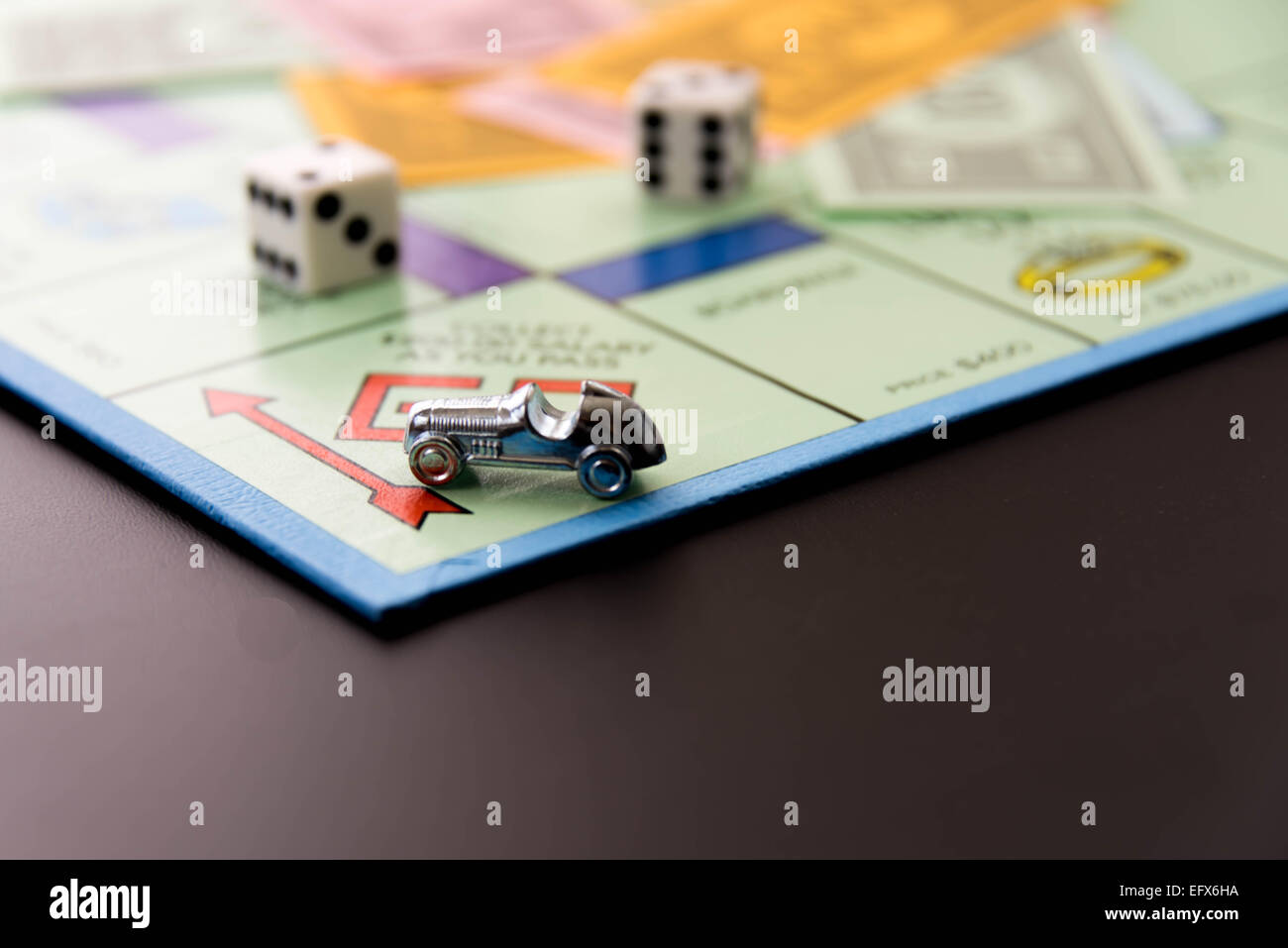 February 8, 2015 - Houston, TX, USA. Monopoly car on Go Stock Photo - Alamy