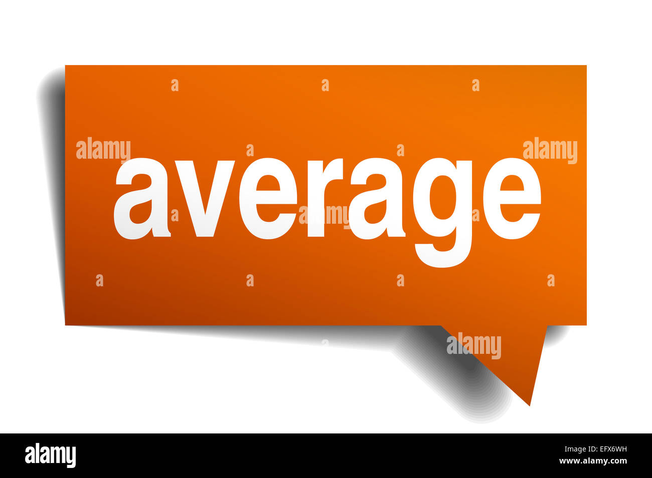 average orange speech bubble isolated on white Stock Photo - Alamy