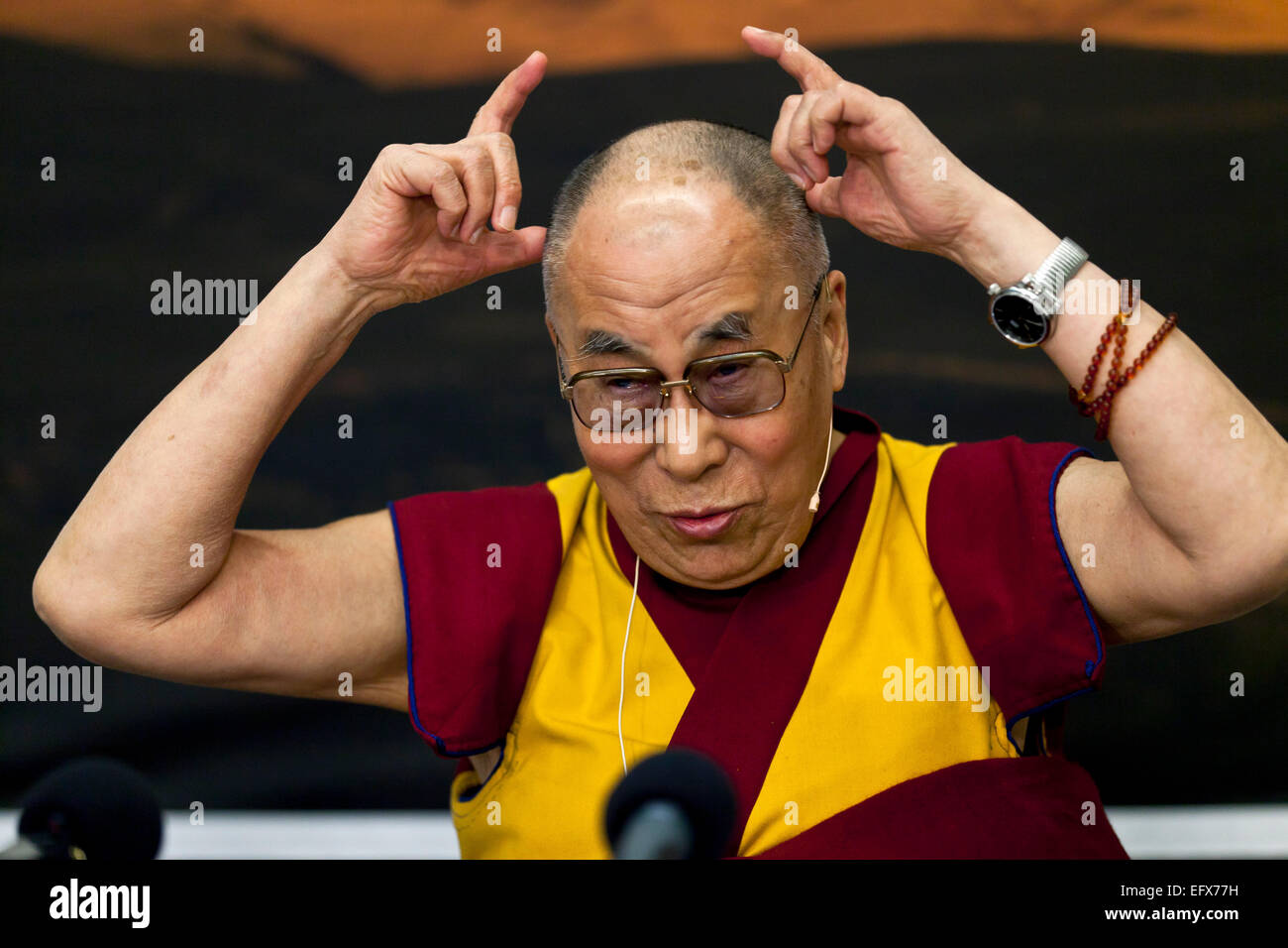 Copenhagen, Denmark. 11th February, 2015. Dalai Lama pictured at the ...