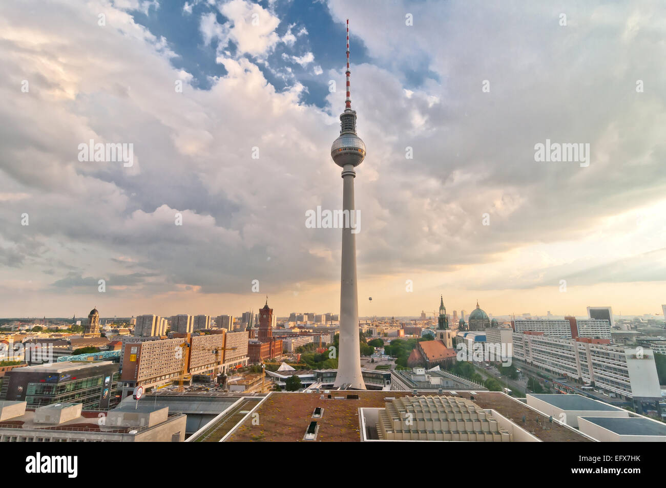 Panoramic view with television tower hi-res stock photography and ...