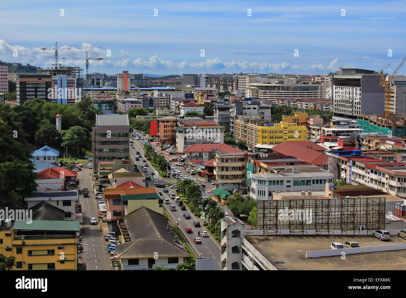 Kota Kinabalu cityview. Kota Kinabalu city is the capital of the state ...