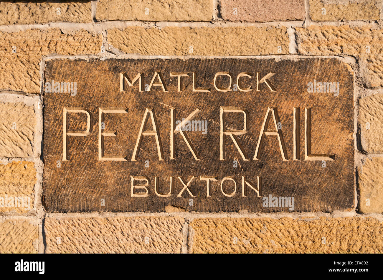 Foundation stone inscription in a building at Darley Dale railway ...