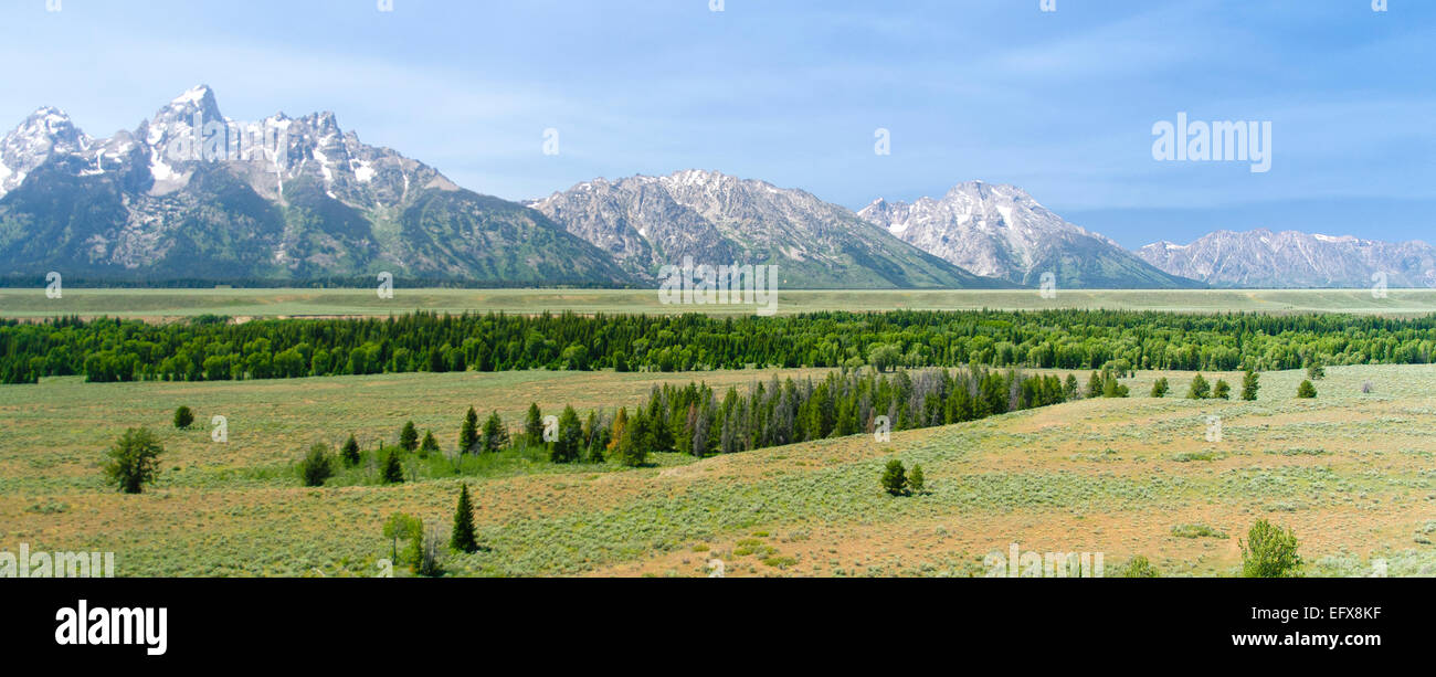 The mighty Teton range Stock Photo - Alamy