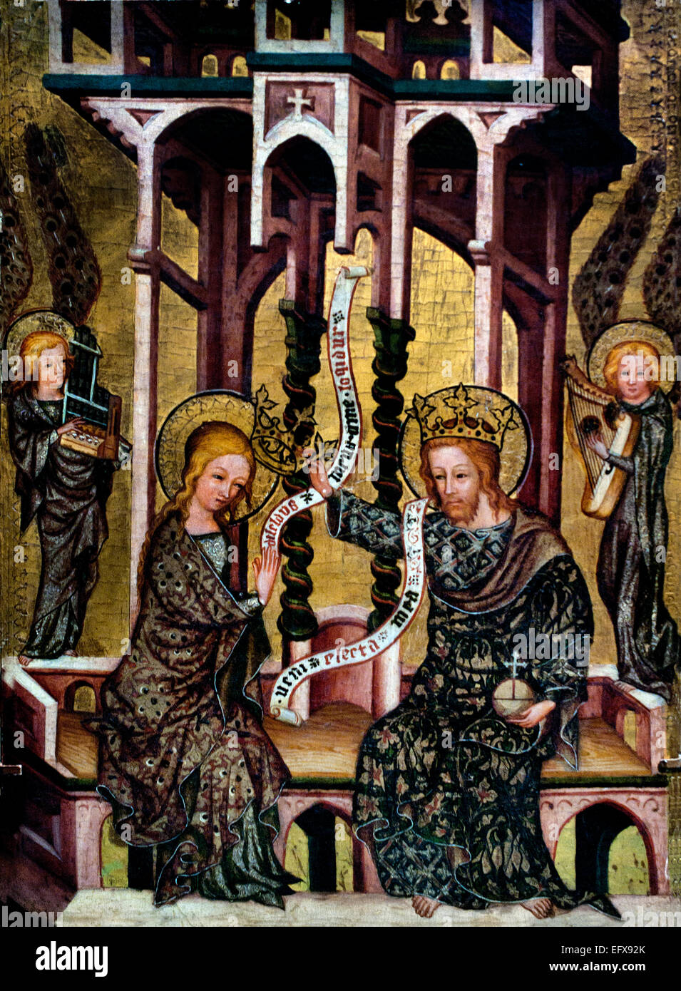 The Coronation of the Virgin 1350 Nuremberg Master German Germany Stock ...