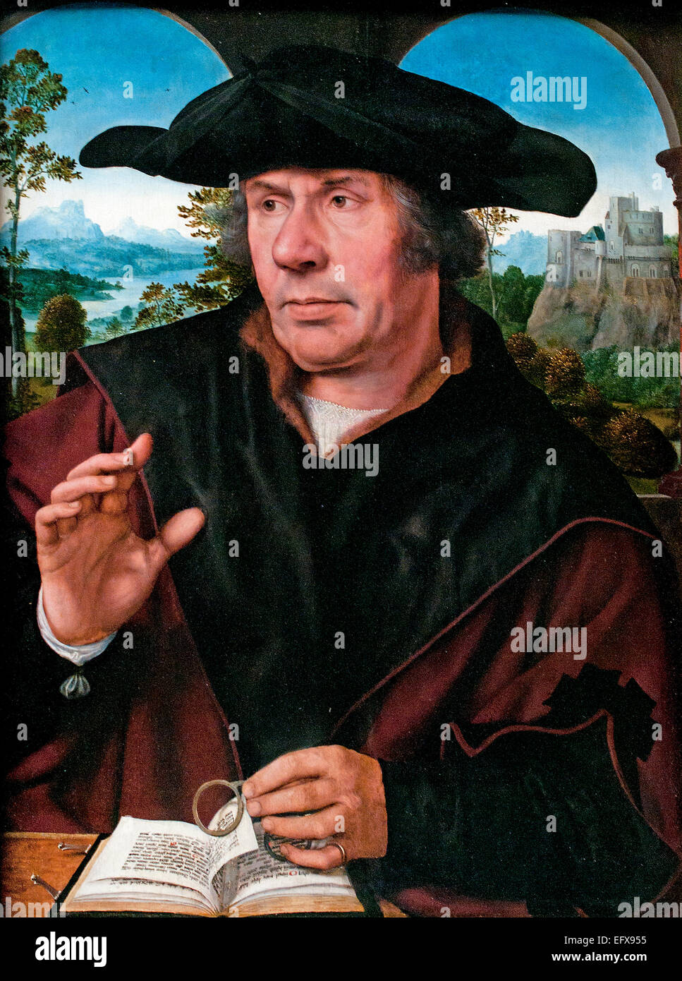 Quinten Massys (Metsys) 1465-1530 - Portrait of a Scholar Flemish ...