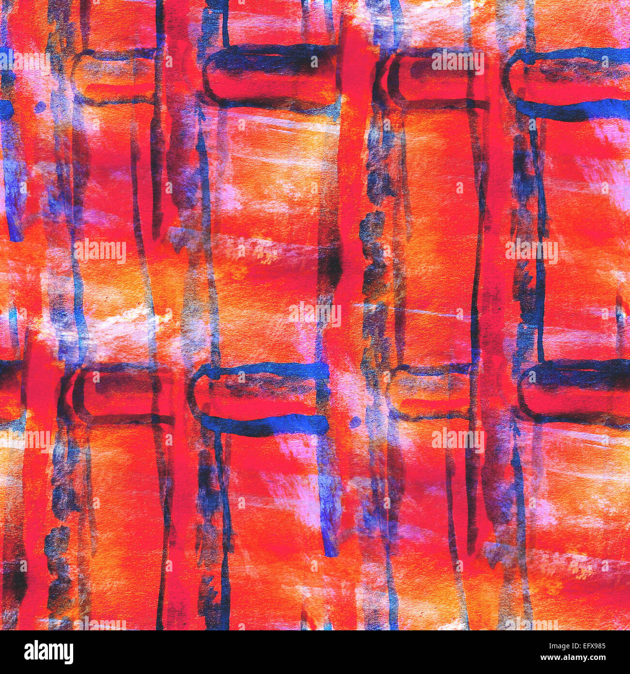 abstract avant-garde orange, blue, grill seamless wallpaper wate Stock ...
