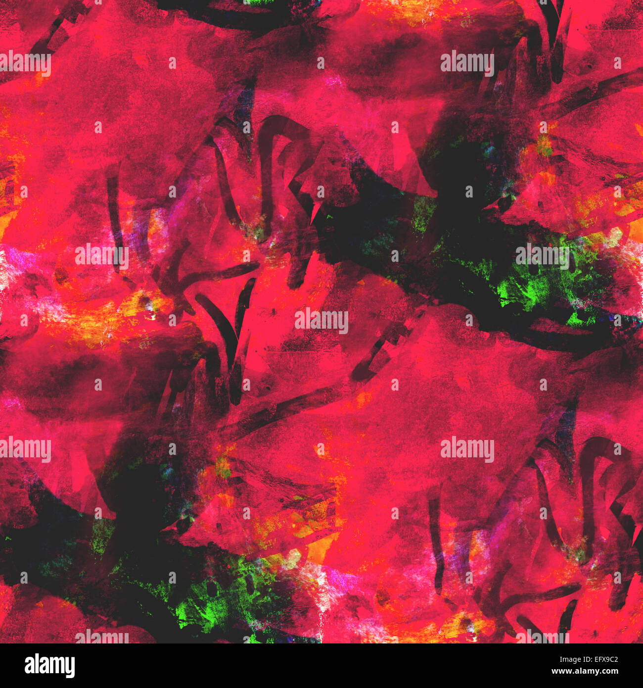 abstract avant-garde red seamless wallpaper watercolor art hand Stock ...