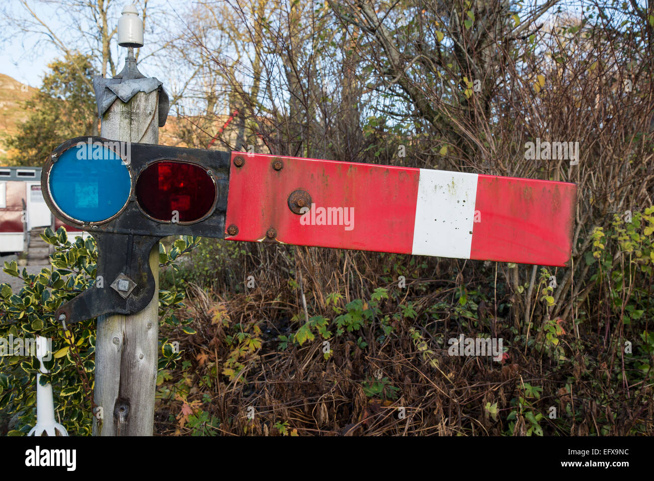 Unused Railway Signal, Rogart Railway Station, Highlands, Scotland ...