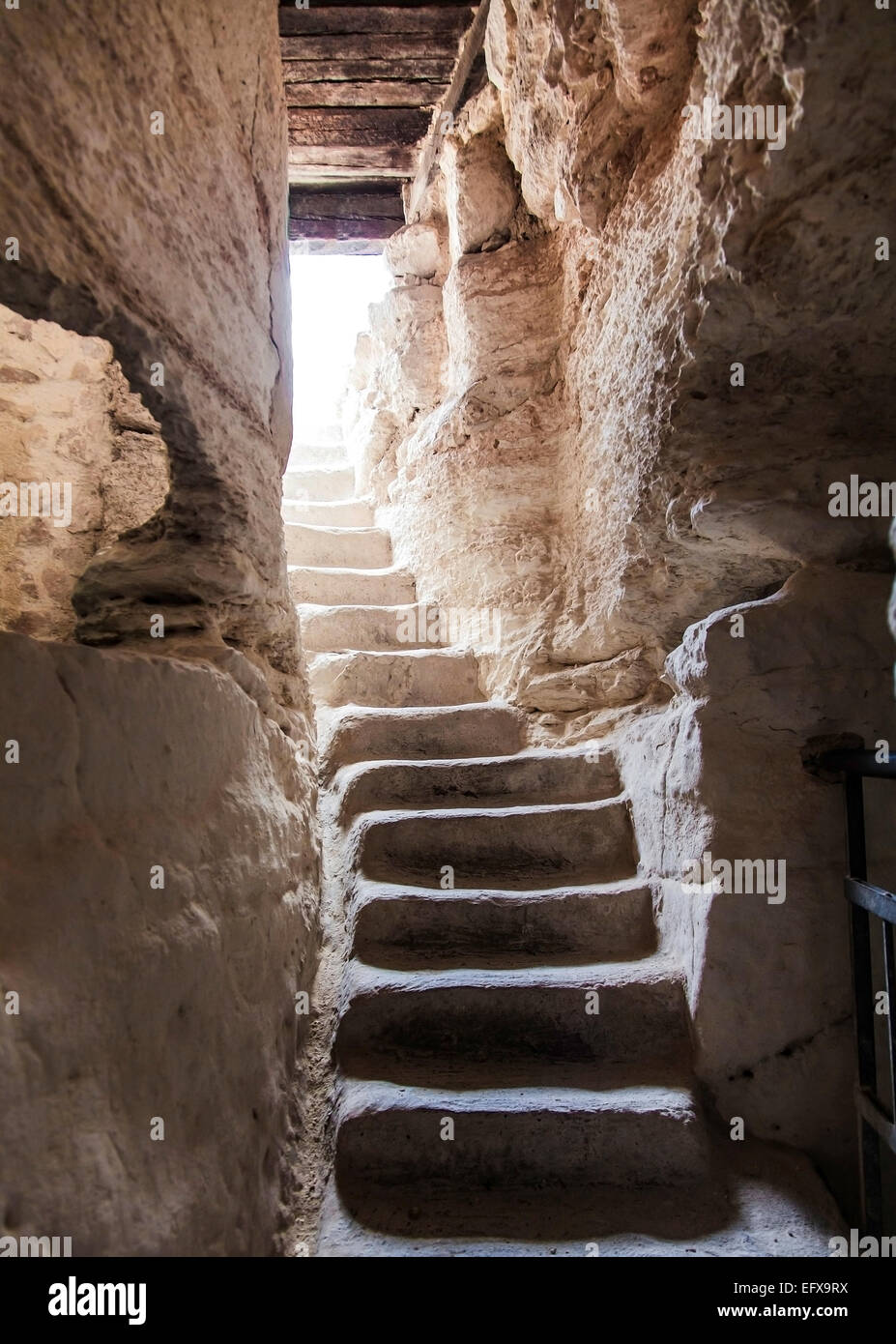 ancient stone stairs leading to the exit Stock Photo - Alamy