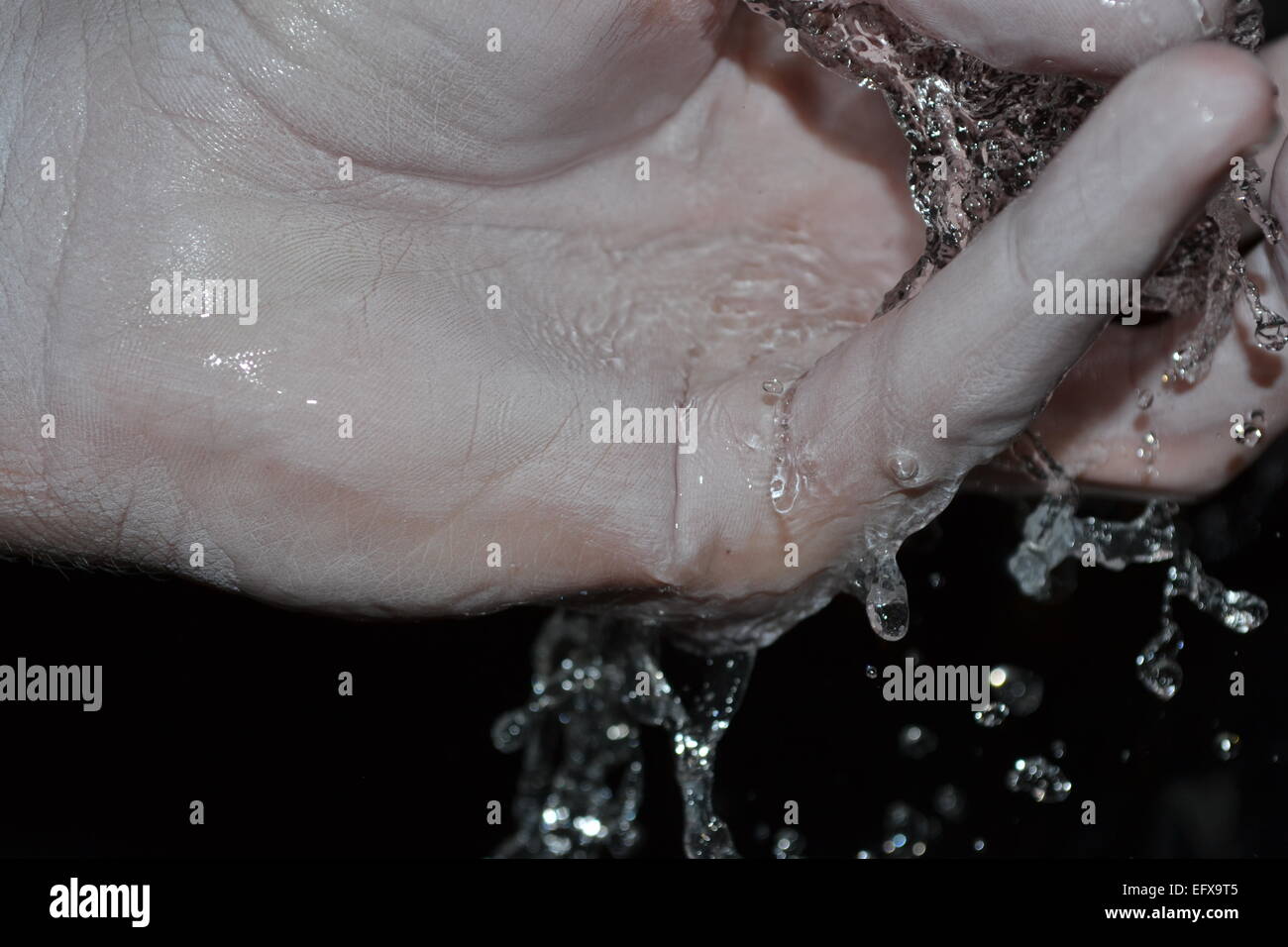 hand parts, wrinkles, pasty, water , delicate Stock Photo - Alamy