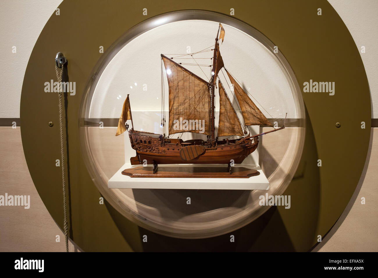 Rotterdam Maritime Museum, Holland, Netherlands. Full-hull ship model ...