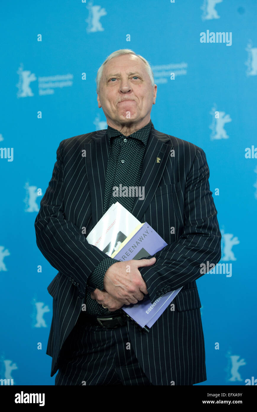 Berlin, Germany. 11th Feb, 2015. British director Peter Greenaway poses ...