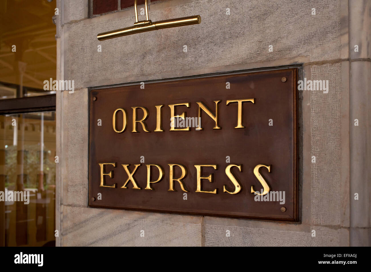 Orient Express station restaurant sign, Sirkeci Station, Istanbul Stock ...