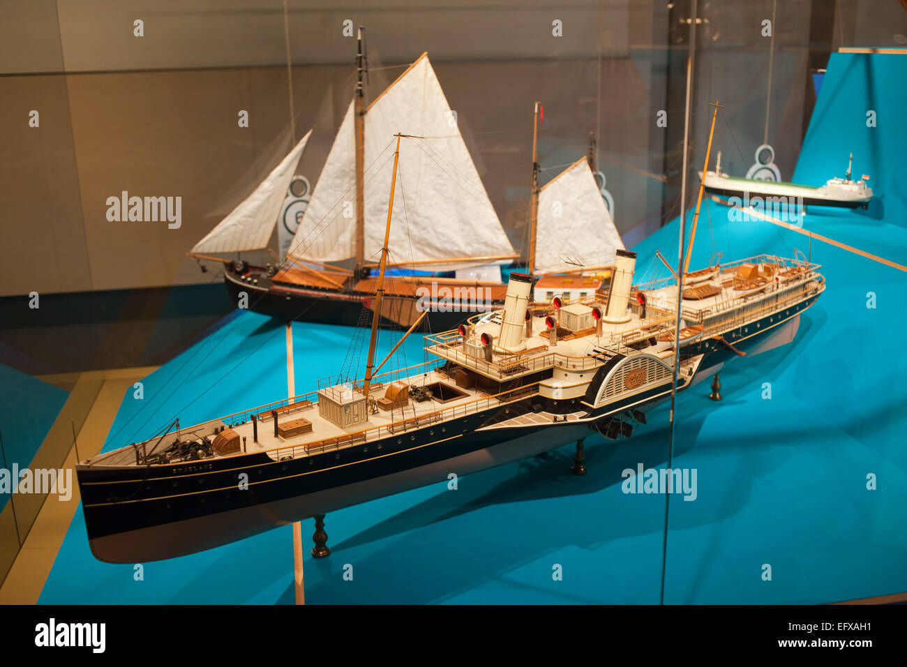 Paddle steamer model in Rotterdam Maritime Museum, Holland, Netherlands ...