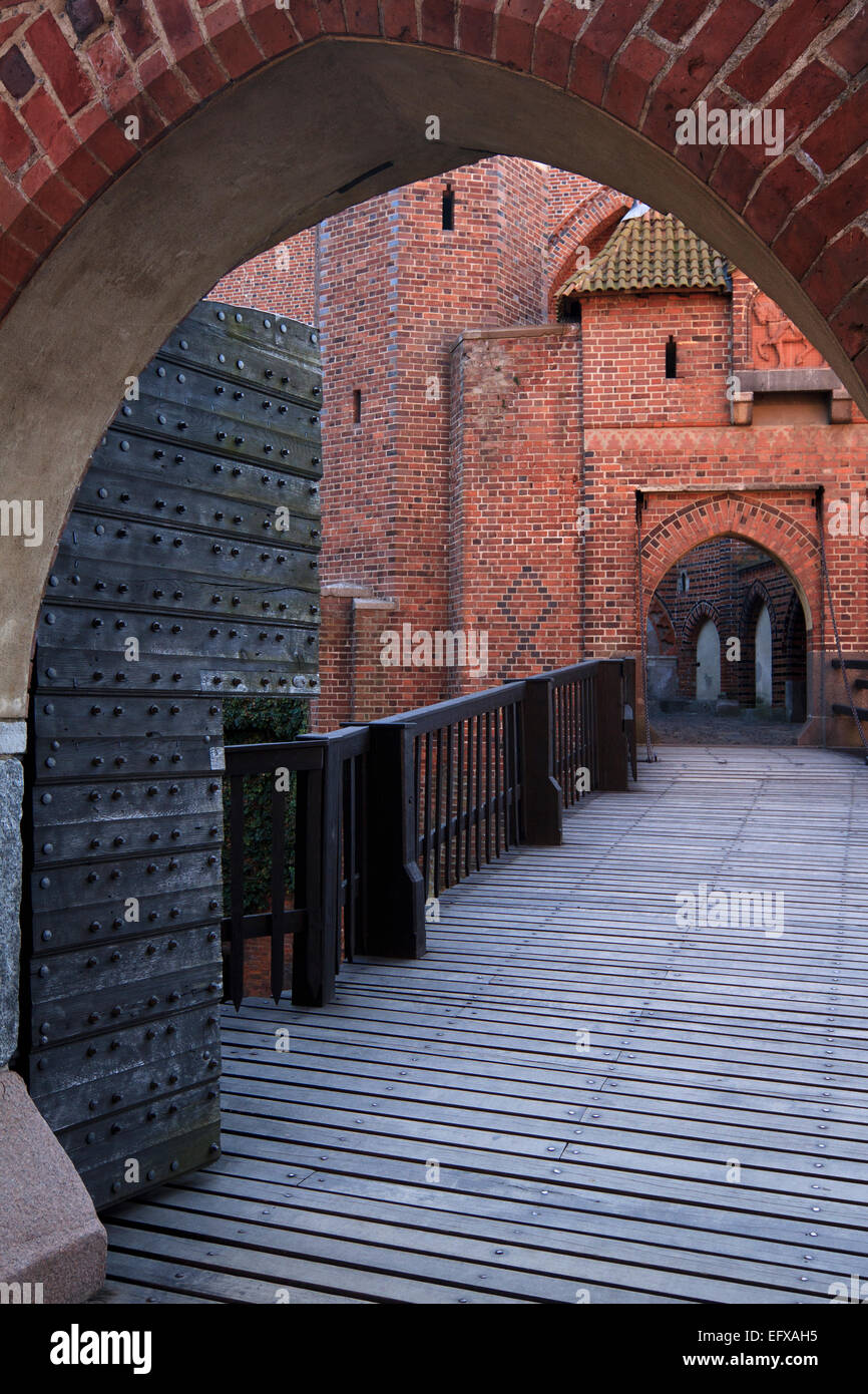 Architectural details of Teutonic Castle in Malbork Stock Photo - Alamy
