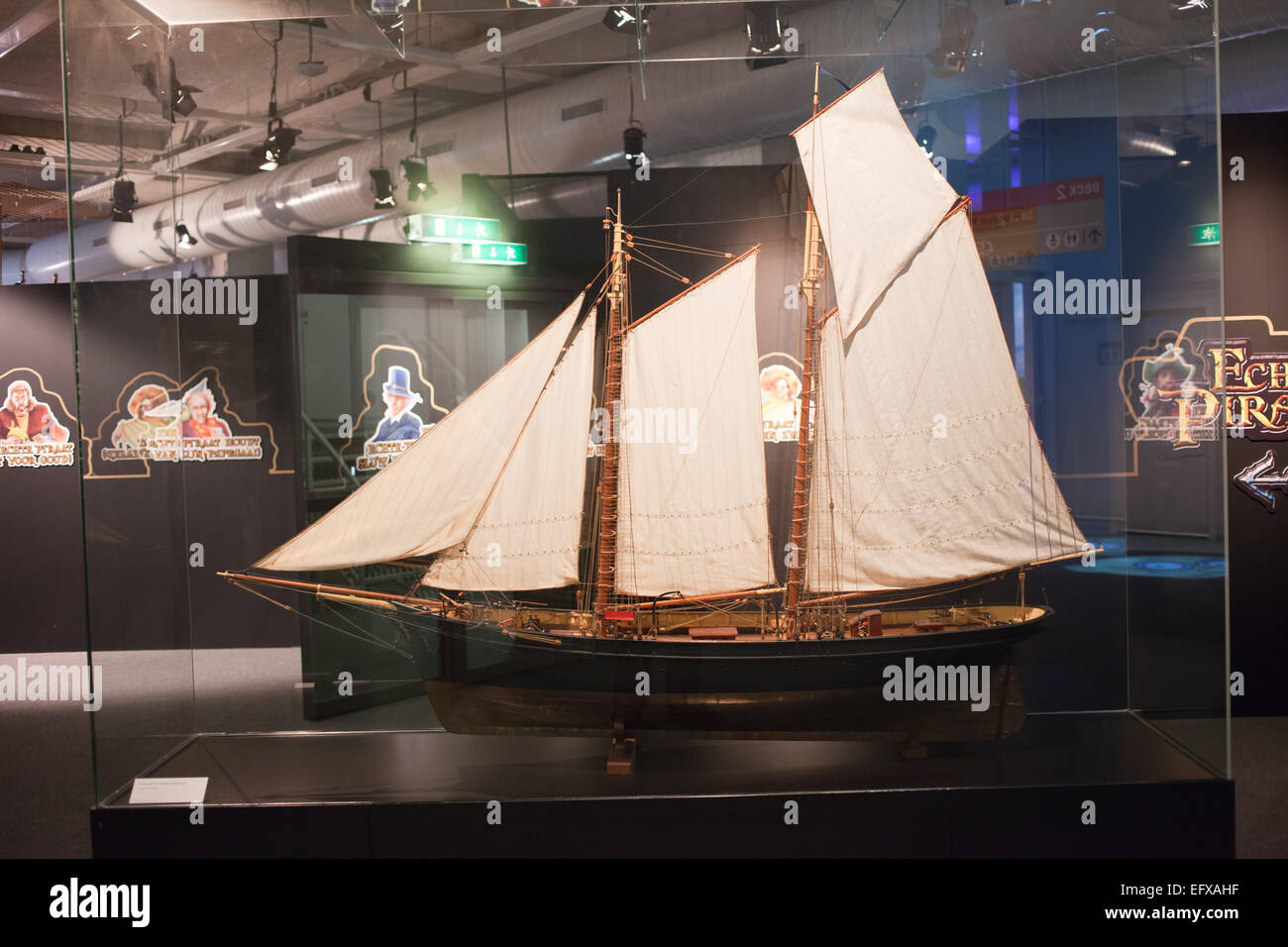 Sailing ship model in Rotterdam Maritime Museum, Holland, Netherlands ...