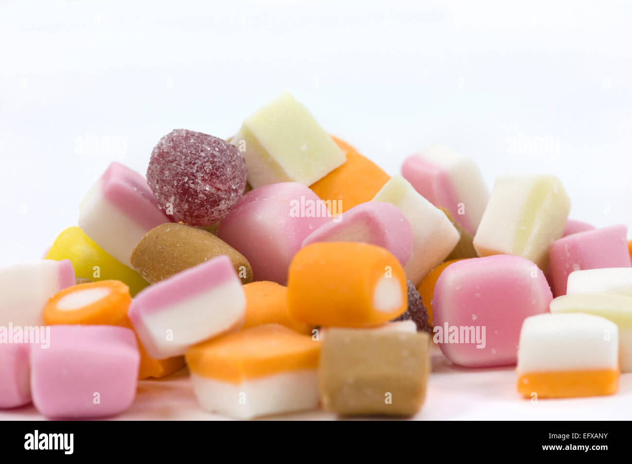 Hard candy different on white hi-res stock photography and images - Alamy