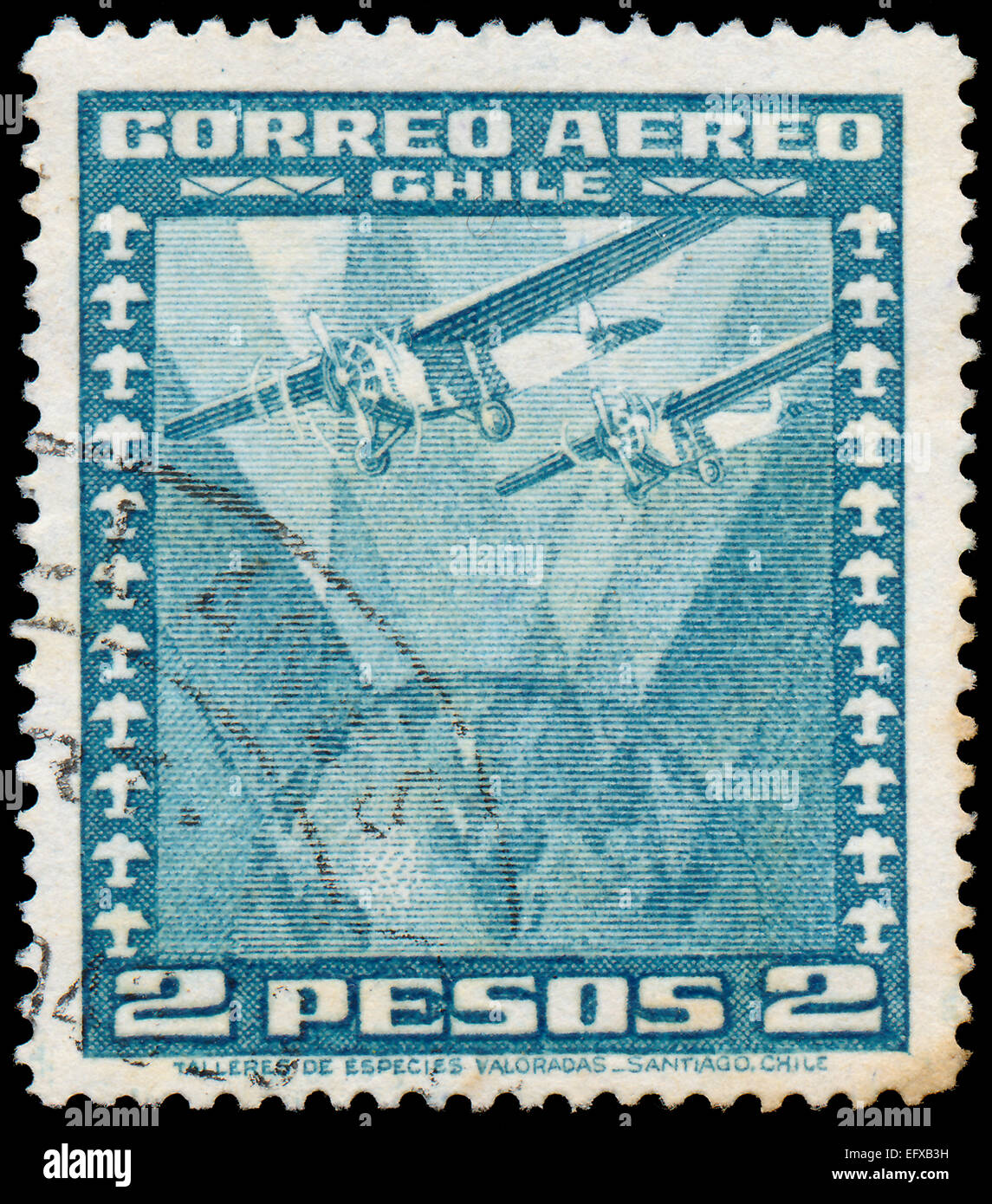 Chile Stamp Vintage Retro High Resolution Stock Photography and Images ...