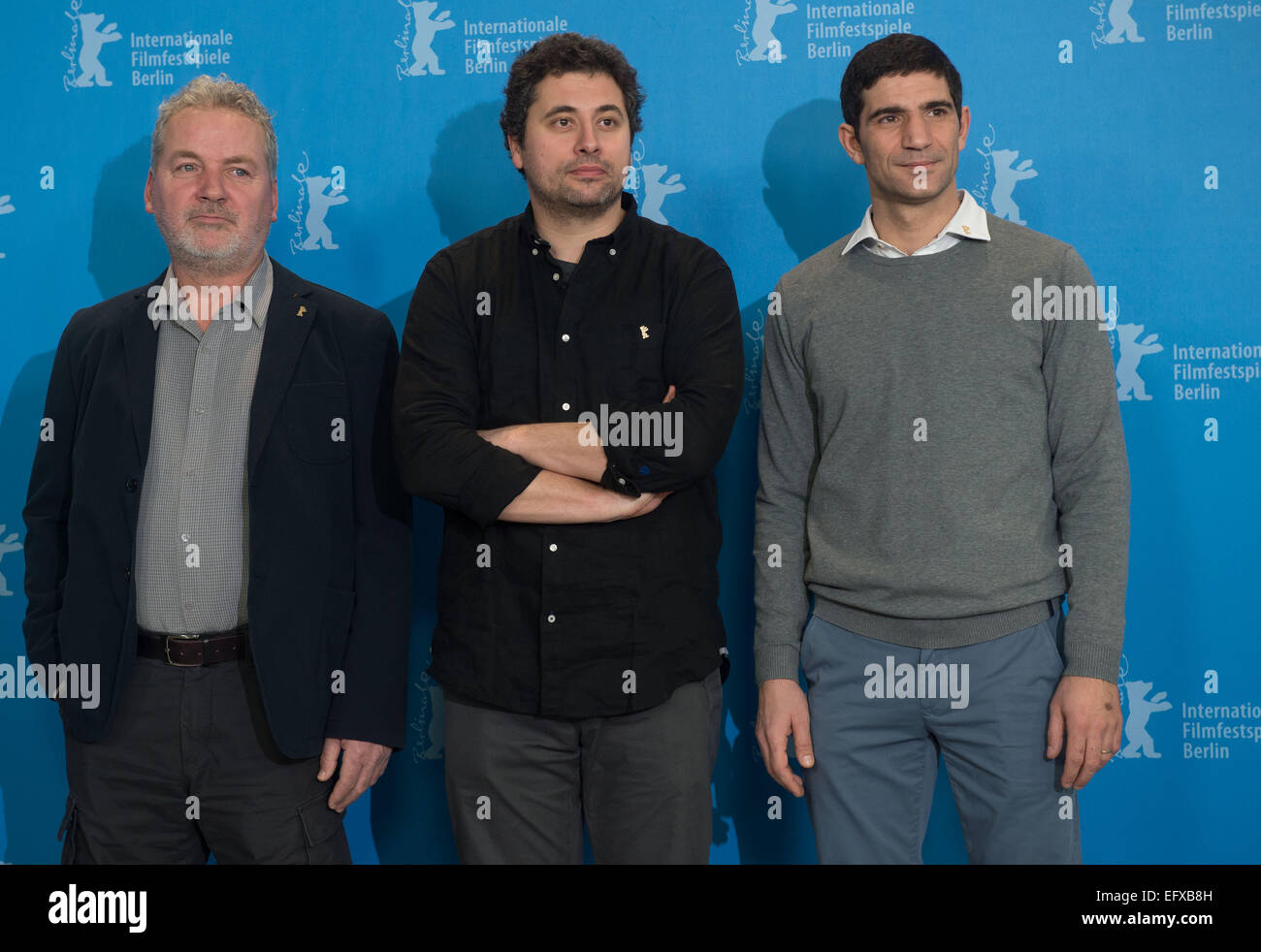 Berlin, Germany. 11th Feb, 2015. Actor Teodor Corban (l-r), director ...