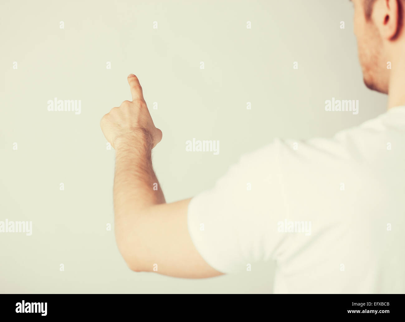 man hand pointing at something Stock Photo - Alamy