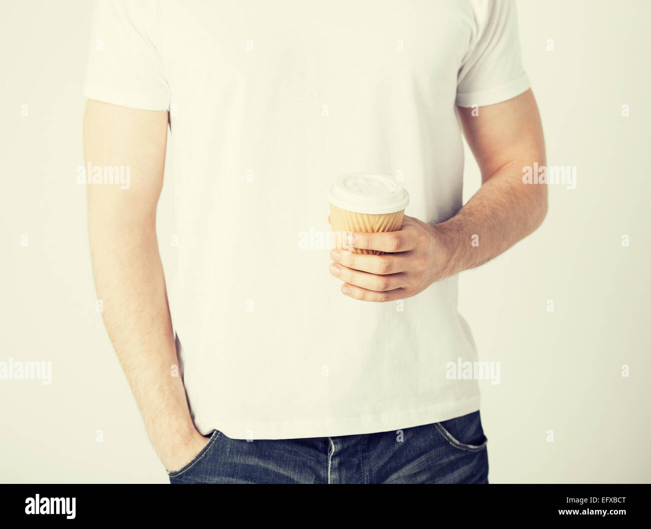 man hand holding take away coffee Stock Photo - Alamy
