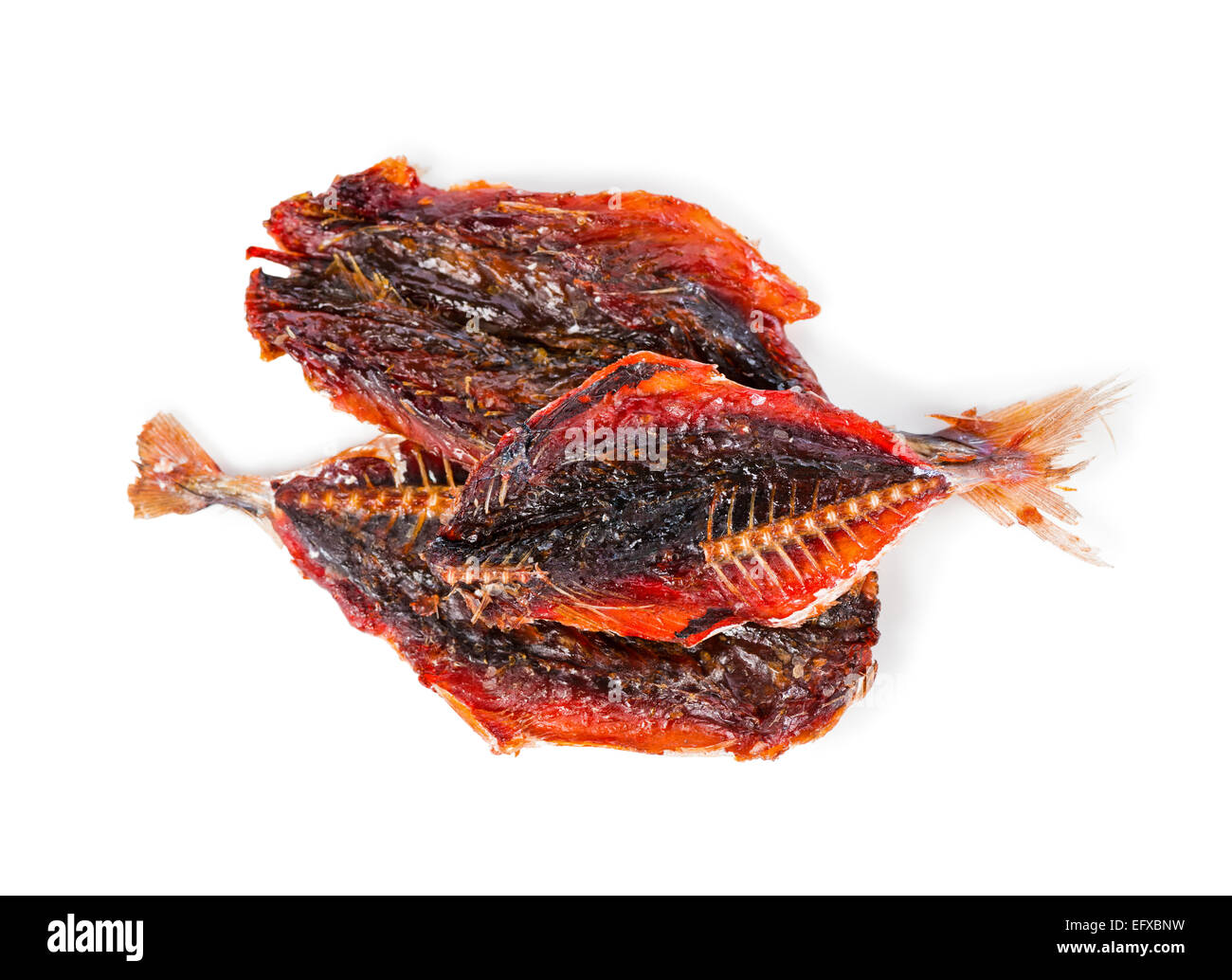 red fish chips, traditional Thailand spicy snack food, closeup Stock ...