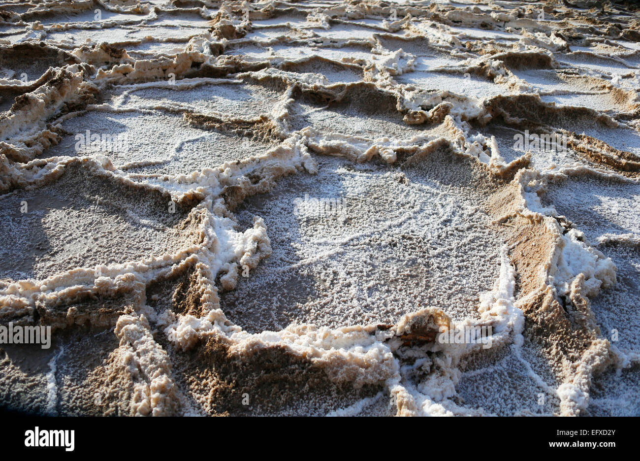 Salt Crusts, Badwater Basin, Death Valley, California, USA Stock Photo ...