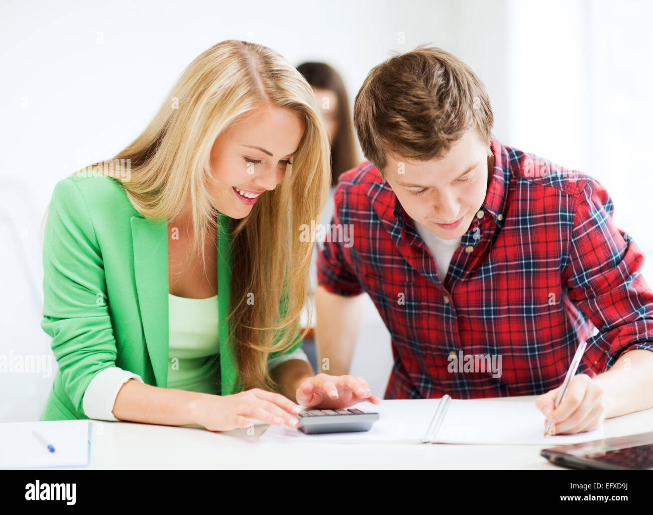 students doing mathematics at school Stock Photo - Alamy