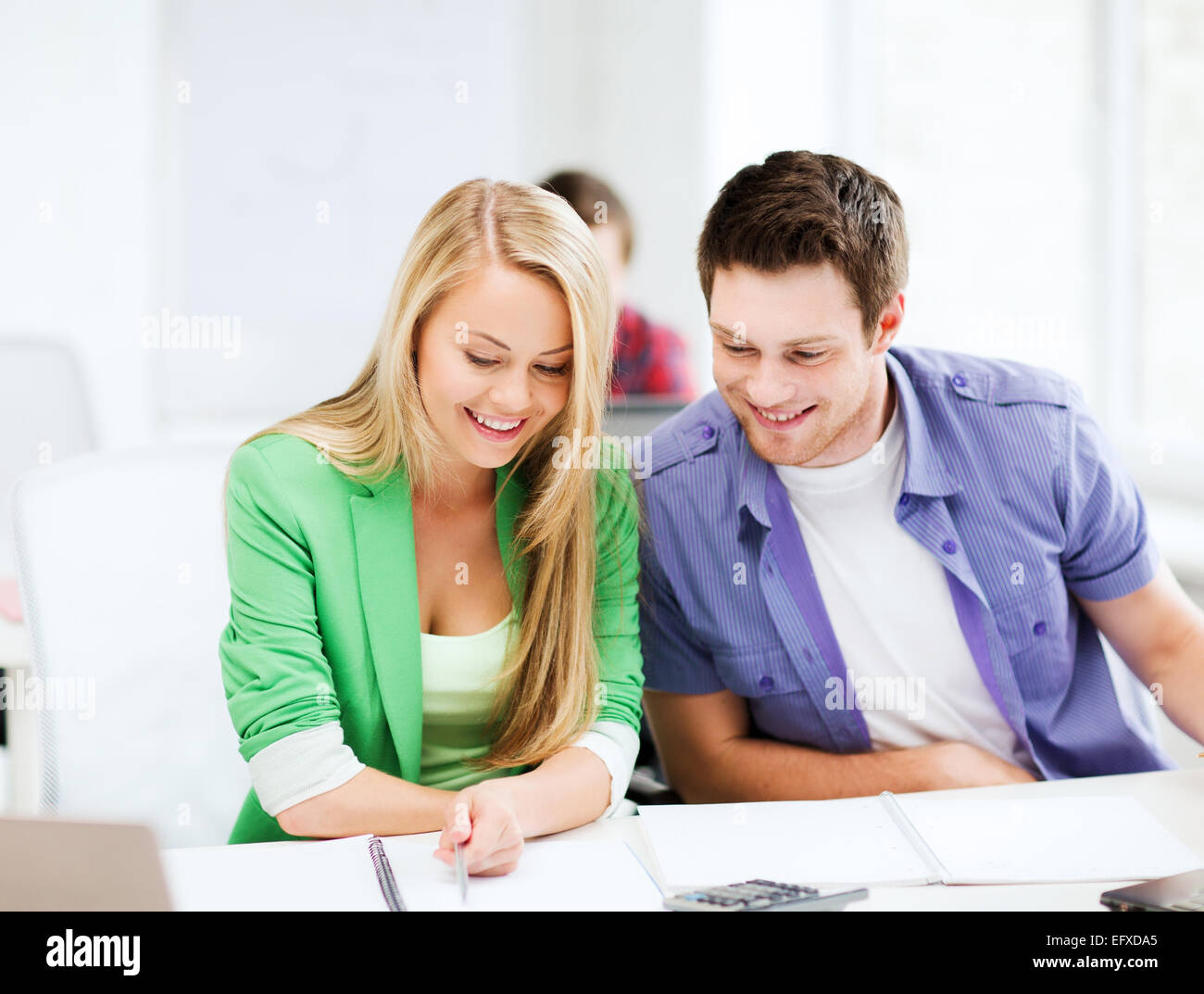 students doing mathematics at school Stock Photo - Alamy