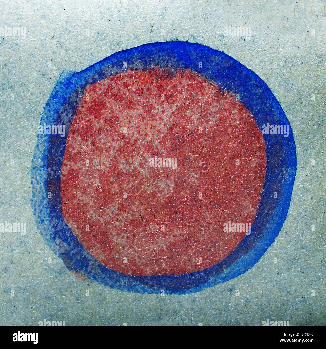 watercolor circle, blue, red abstract background paint color blo Stock ...