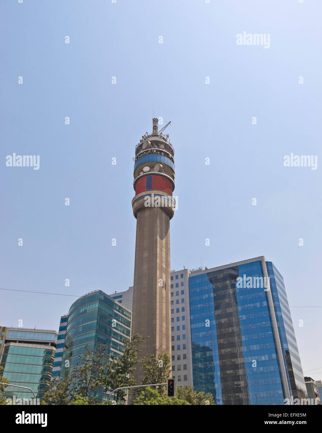 The Entel Tower in Santiago de Chile, Chile, Southamerica Stock Photo ...