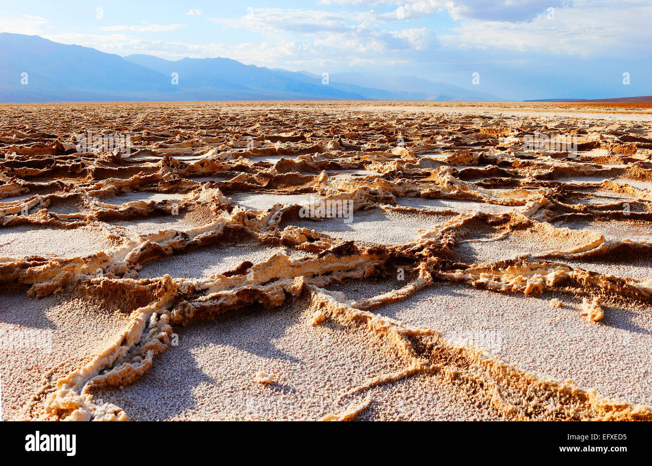Salt Crusts, Badwater Basin, Death Valley, California, USA Stock Photo ...