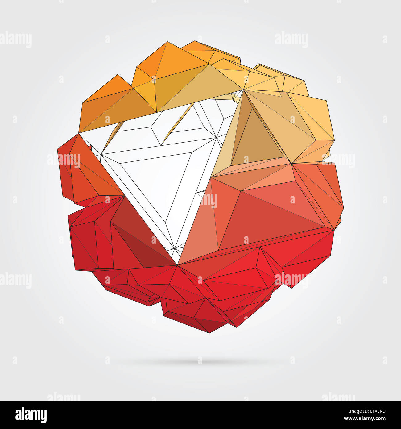 Vector. Abstract 3D geometric illustration Stock Photo - Alamy