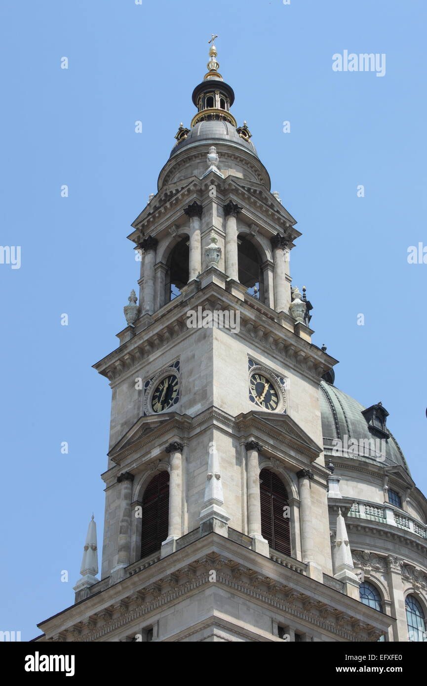 Budapest Church Clock Tower High Resolution Stock Photography and ...