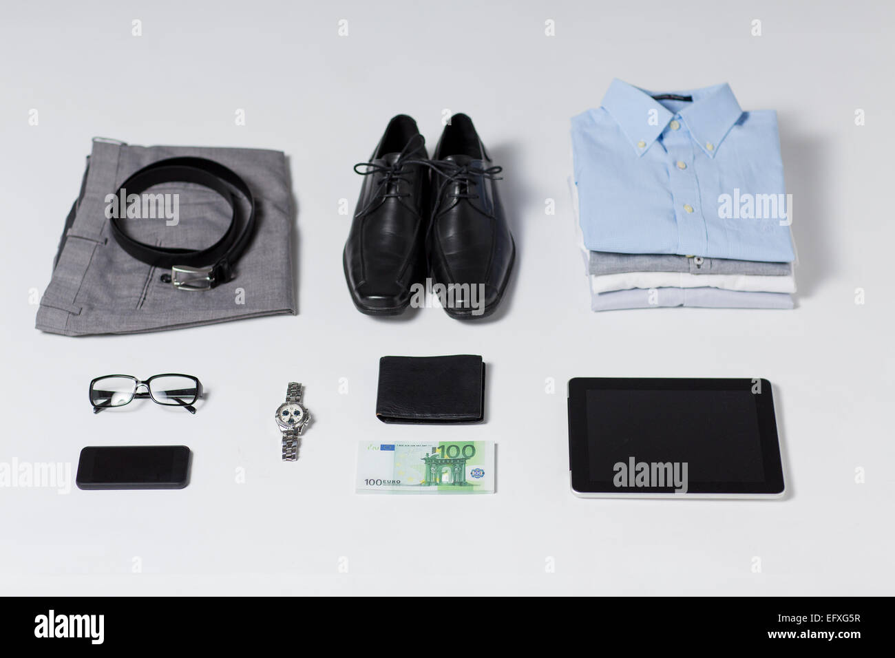 close up of formal clothes and personal stuff Stock Photo - Alamy