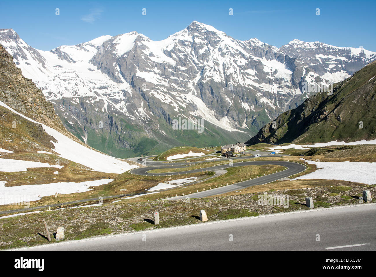 Mountain pass of the Grossglockner High Alpine Road in Austria Stock ...
