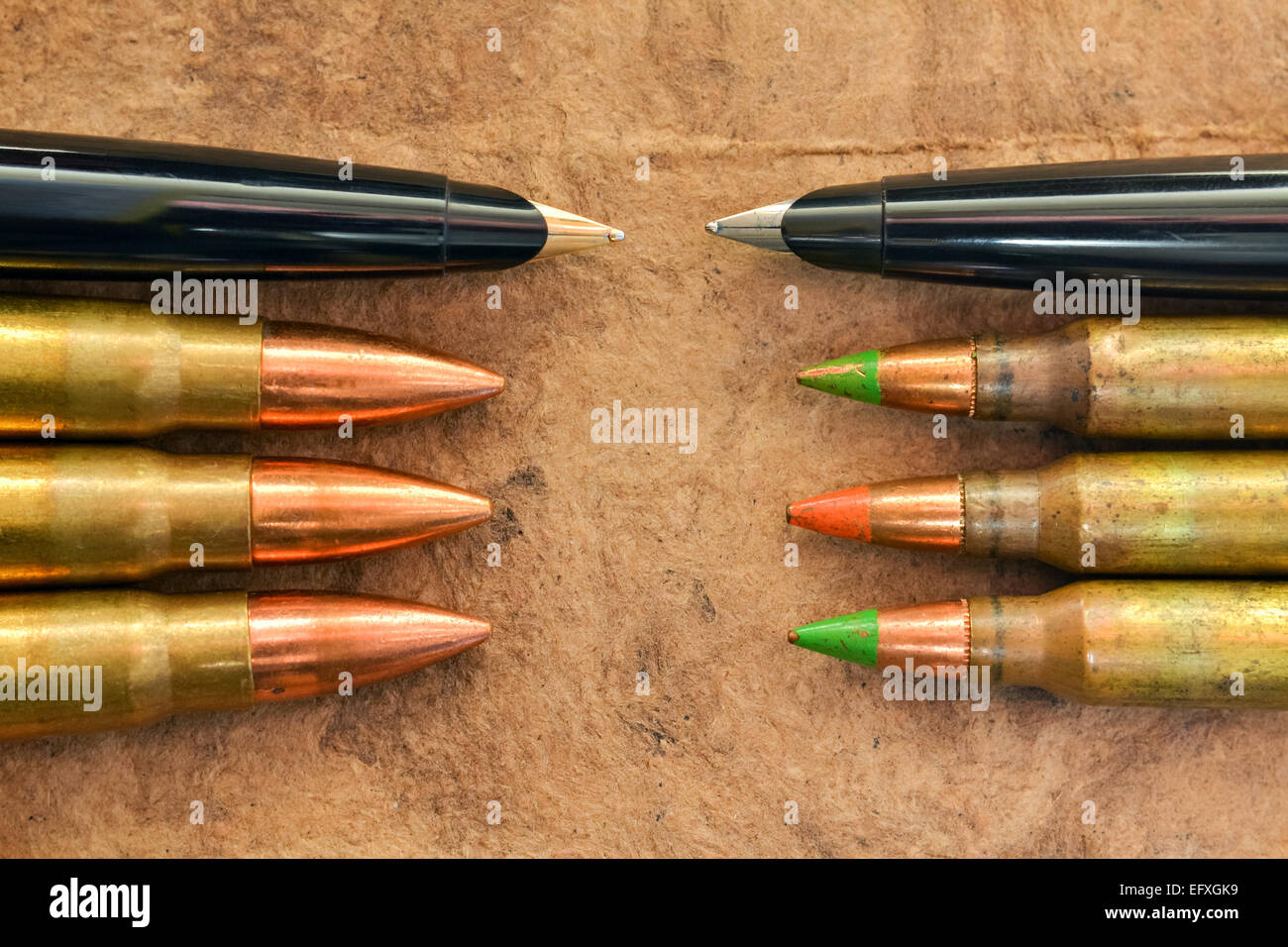 Symbolic expression of preference for peace and not war Stock Photo - Alamy