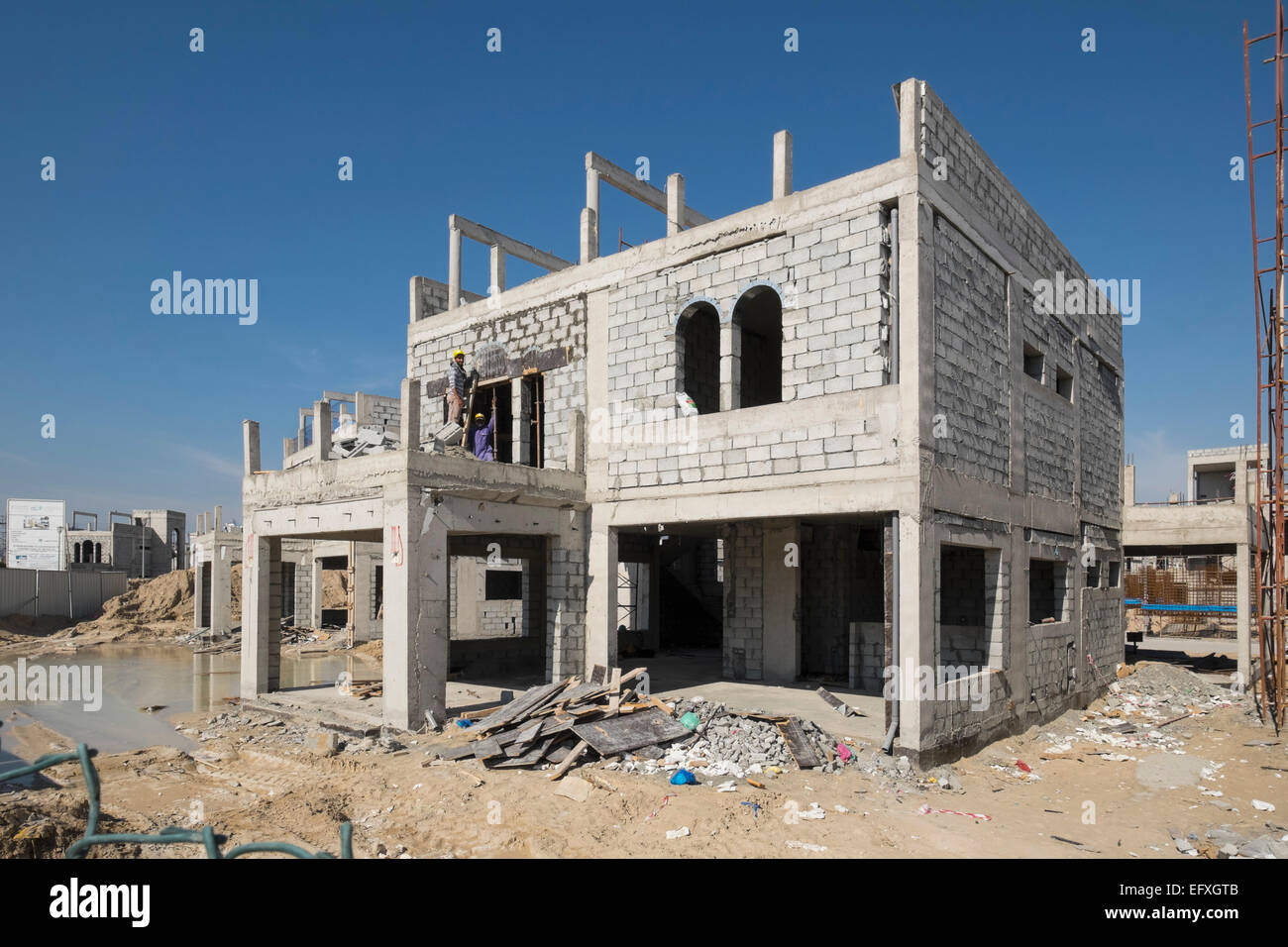 Construction of new luxury villa in Dubai United Arab Emirates Stock ...