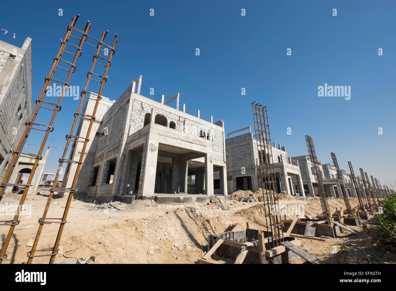 Construction of new luxury villa in Dubai United Arab Emirates Stock ...