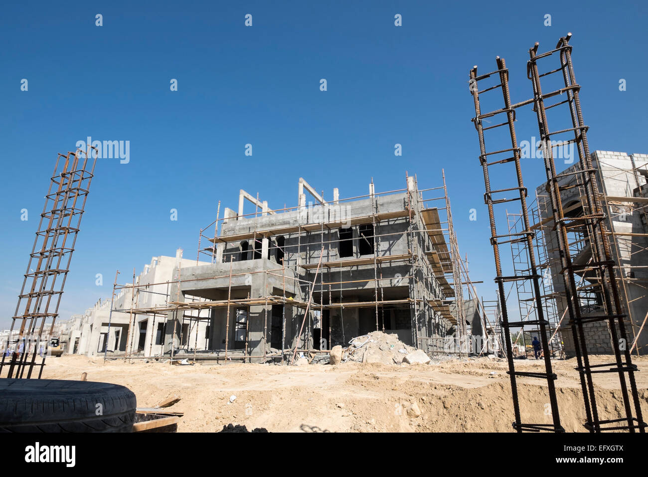 Construction of new luxury villas in Dubai United Arab Emirates Stock ...