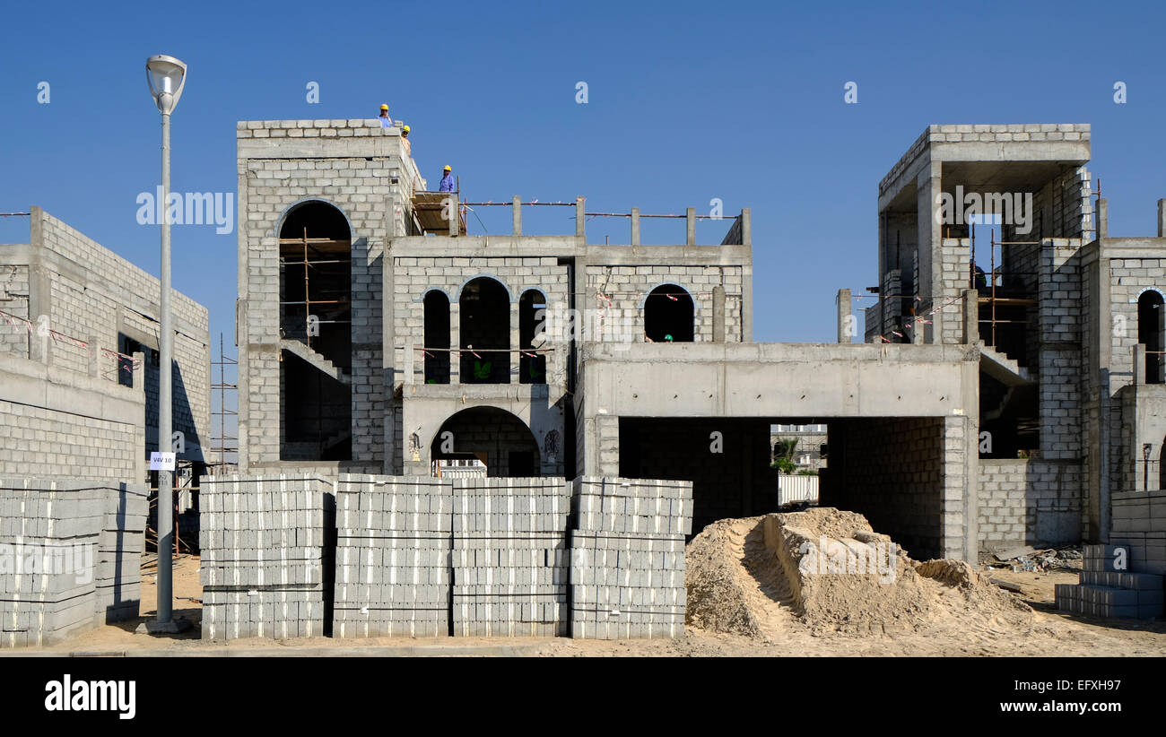 Construction of new luxury villa in Dubai United Arab Emirates Stock ...