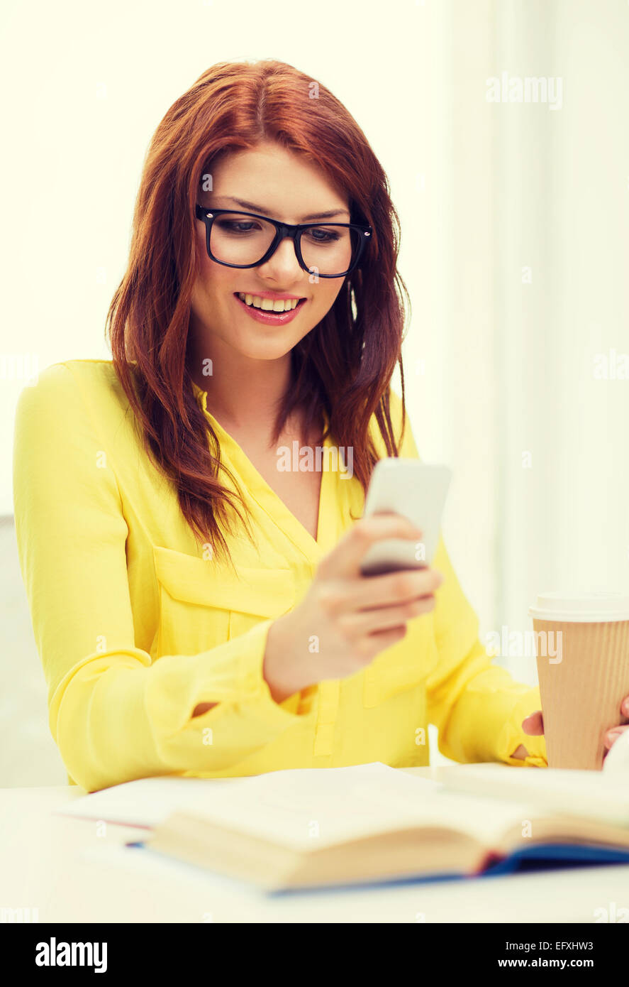 College student texting and reading hi-res stock photography and images ...