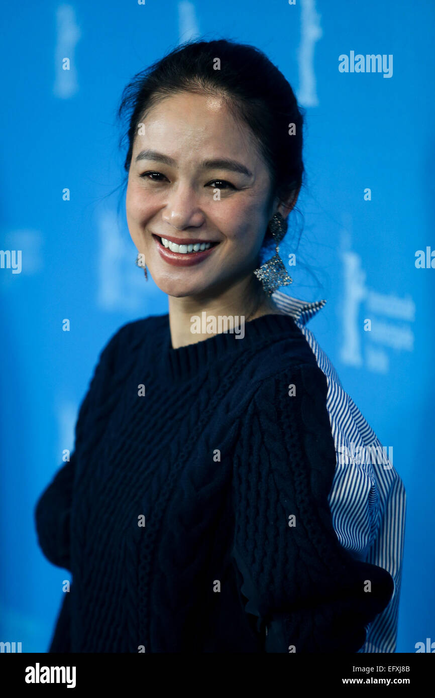 Berlin, Germany. 11th Feb, 2015. Zhou Yun poses for photos during a ...
