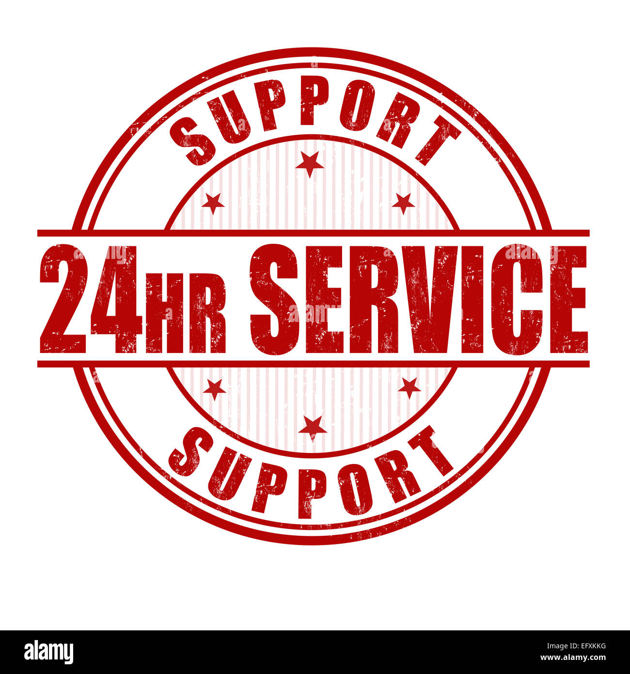 24 hour service grunge rubber stamp on white background Stock Photo - Alamy