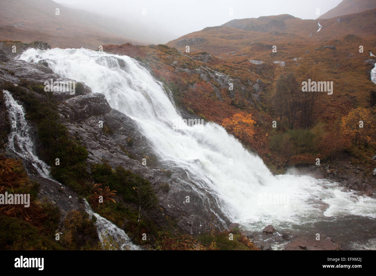 Glencoe Waterfall in Scottish Highlands Stock Photo - Alamy