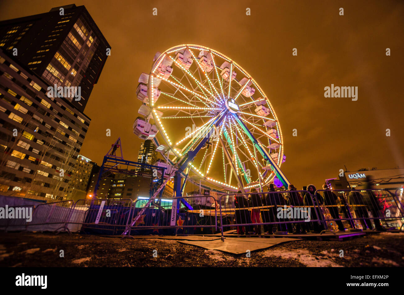 Ferris Wheel during Montreal en Lumière Festival, in 2012 Stock Photo ...