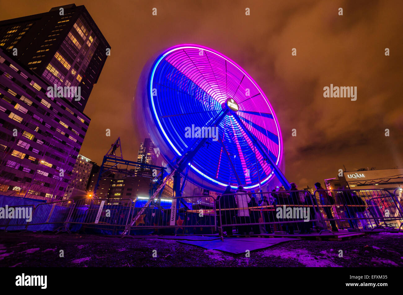 Ferris Wheel during Montreal en Lumière Festival, in 2012 Stock Photo ...