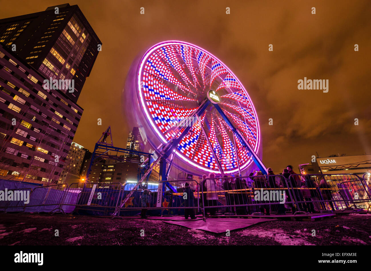 Ferris Wheel during Montreal en Lumière Festival, in 2012 Stock Photo ...